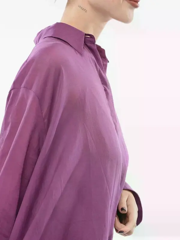 SUPER BLOND Sheer Button-up Maxi Dress