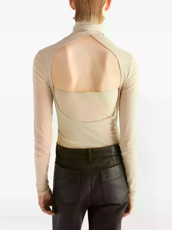 LEMAIRE Ballerina Scarf Top In Mesh Jersey - Neutrals