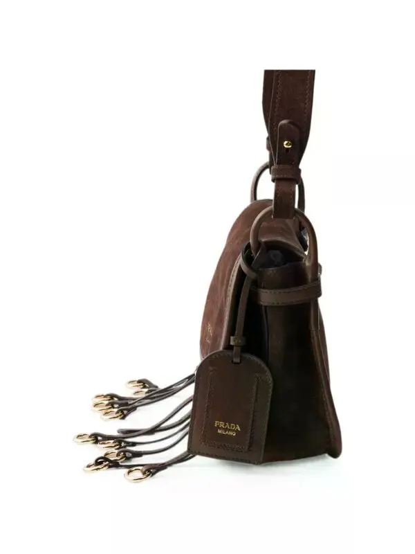 Prada Corsaire Suede Mini Shoulder Bag