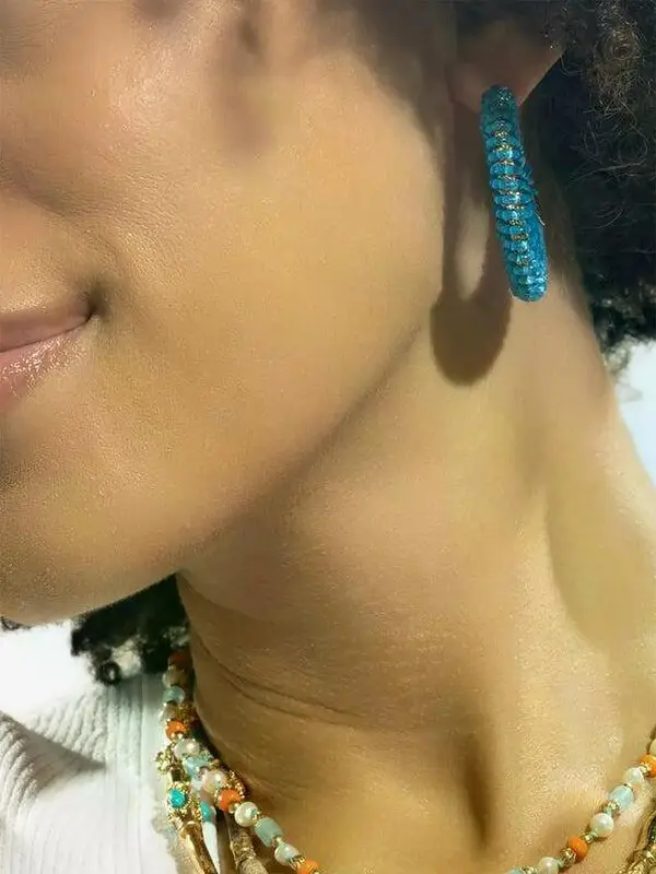 Gas Bijoux Izzia Beaded Earrings - Blue