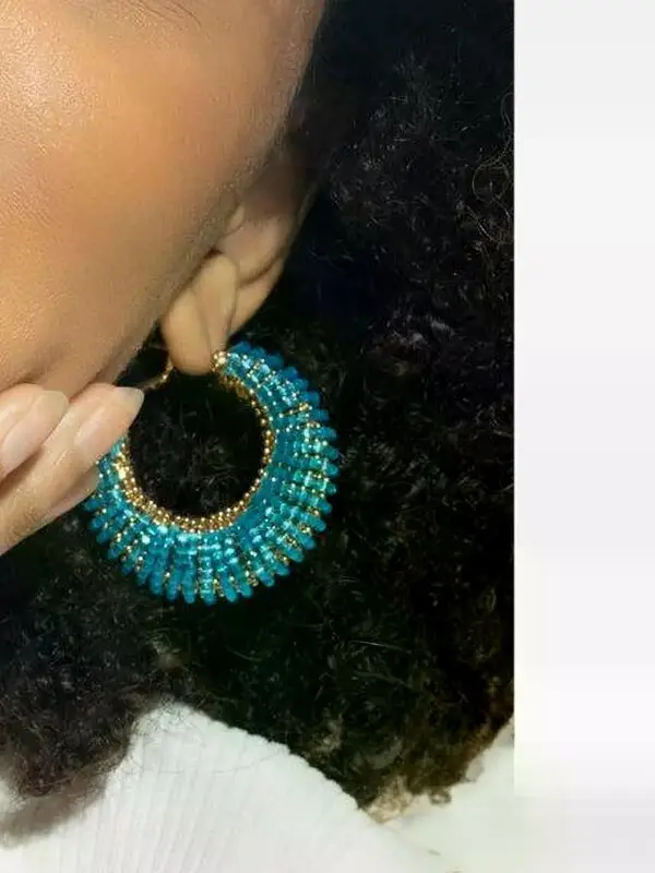 Gas Bijoux Izzia Beaded Hoop Earrings