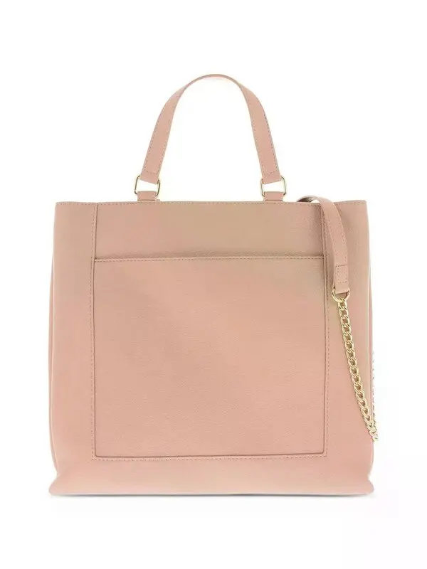 Moschino Logo-plaque Tote Bag - Neutrals