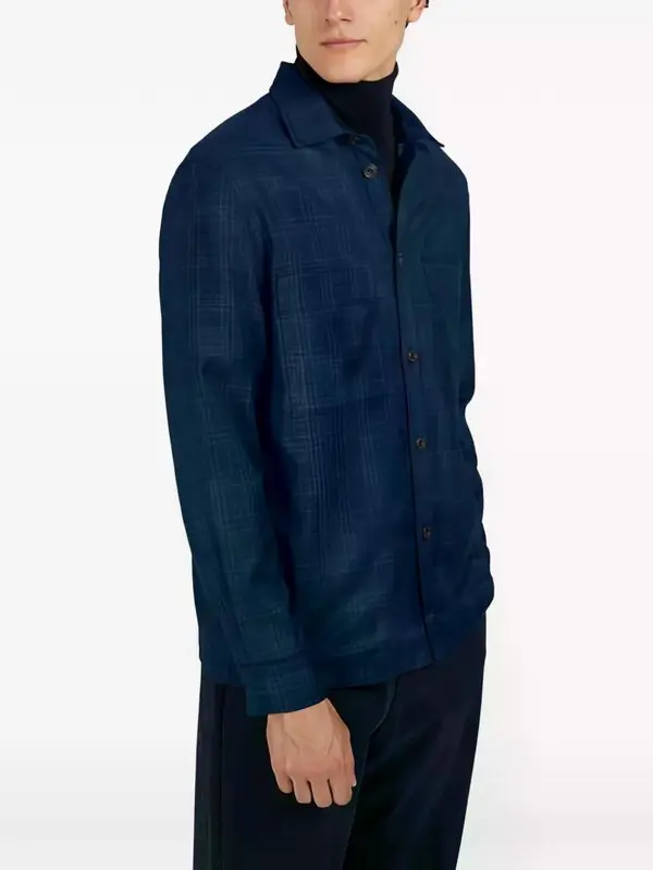 Paul & Shark Check-pattern Wool Shirt Jacket