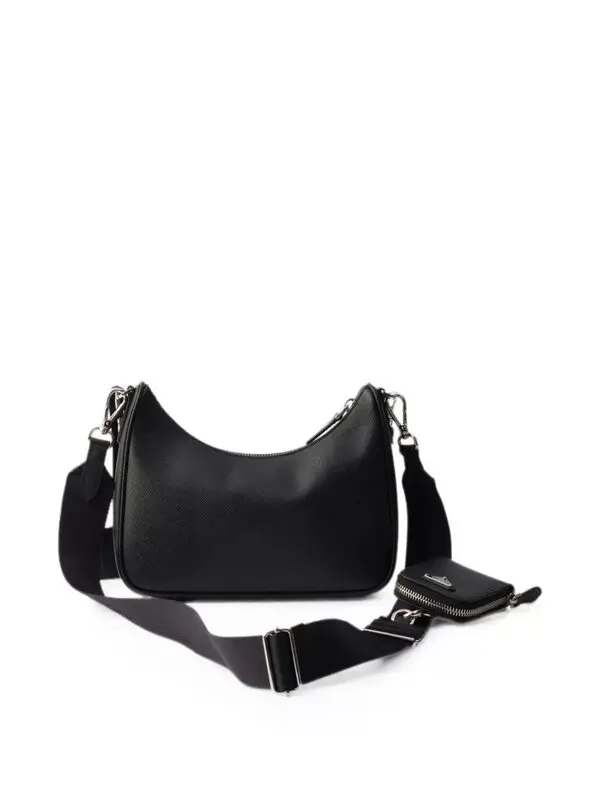 Prada Re-edition 2005 Saffiano Leather Shoulder Bag - Black