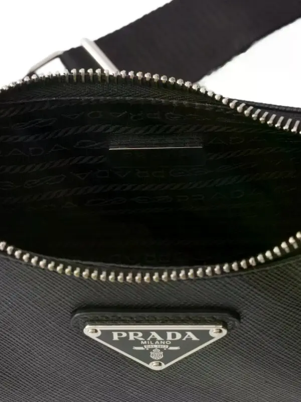 Prada Re-edition 2005 Saffiano Leather Shoulder Bag - Black