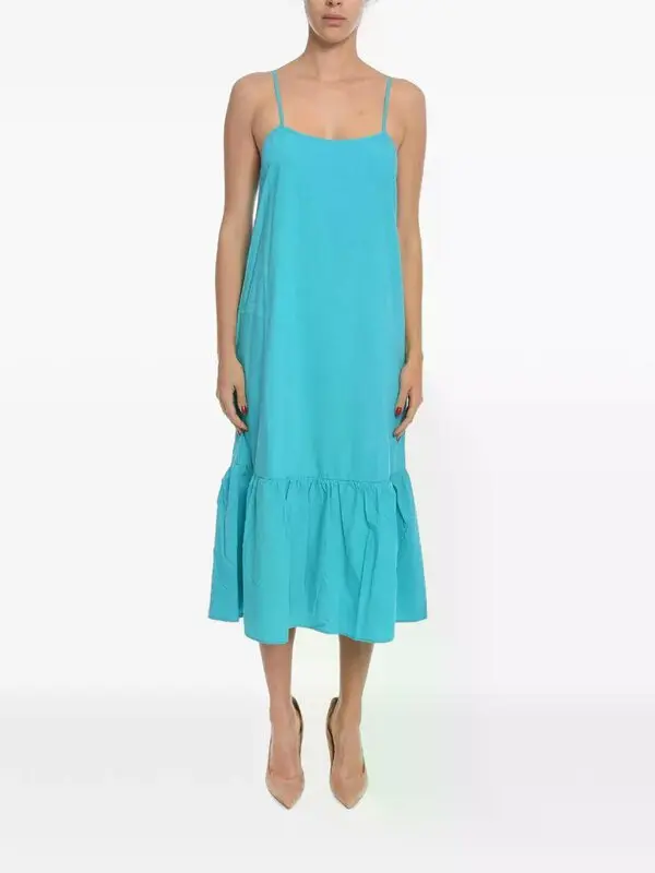SAMSOE SAMSOE Sarasa Ruffled Midi Dress - Blue
