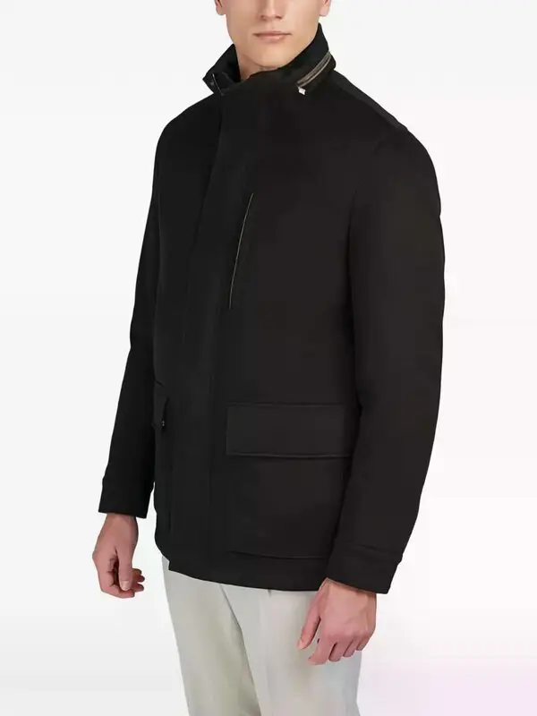 Paul & Shark Wool High-neck Single-breasted Coat