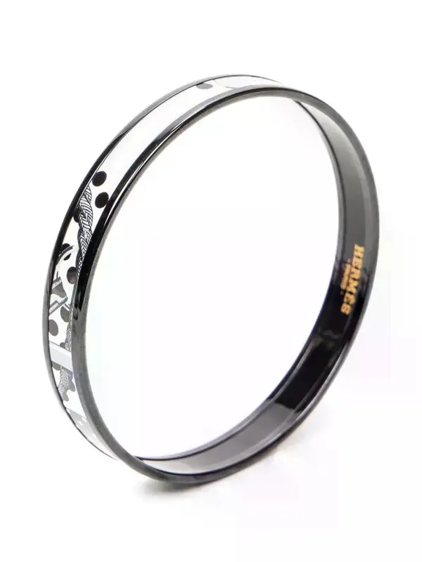 Hermès Logo Detail Bracelet - Black