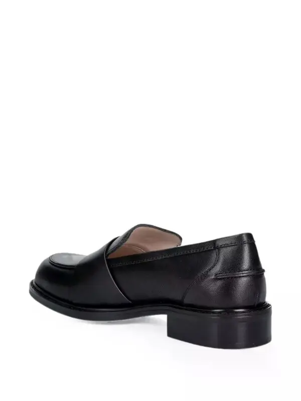 COCCINELLE Double-buckle Leather Loafers