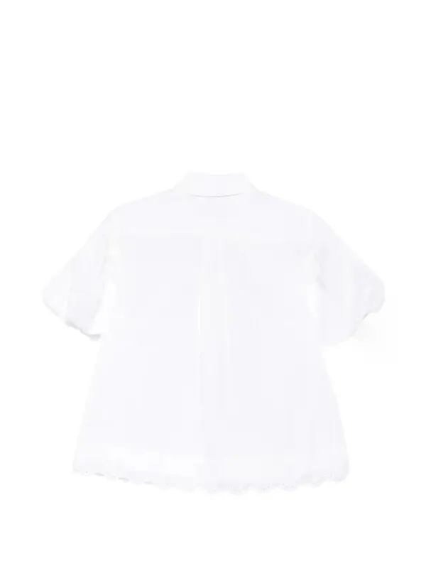 Simone Rocha Scalloped Hem Puff-sleeve Shirt