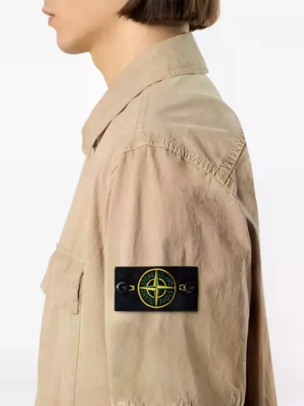 Stone Island Logo-patch Short-sleeve Shirt