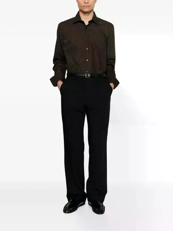 Karl Lagerfeld Monogram-print Button-down Shirt