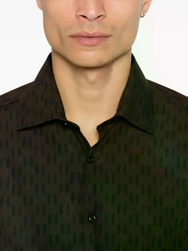 Karl Lagerfeld Monogram-print Button-down Shirt