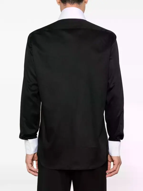 Karl Lagerfeld Contrast-collar Concealed-fastening Shirt