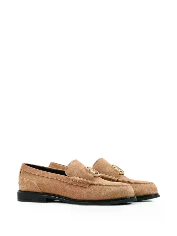 Karl Lagerfeld Logo-plaque Suede Loafers