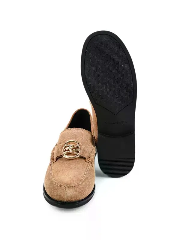 Karl Lagerfeld Logo-plaque Suede Loafers