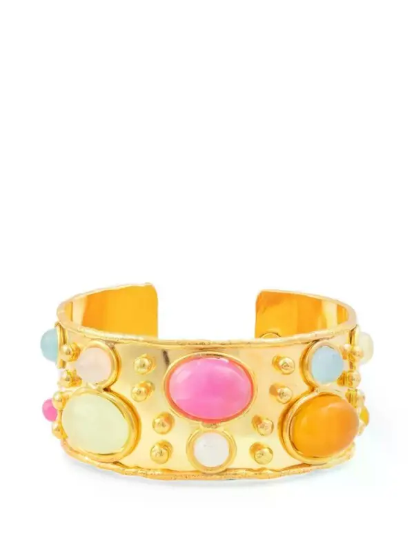 Sylvia Toledano Ruby And Onyx Cuff Bracelet - Gold