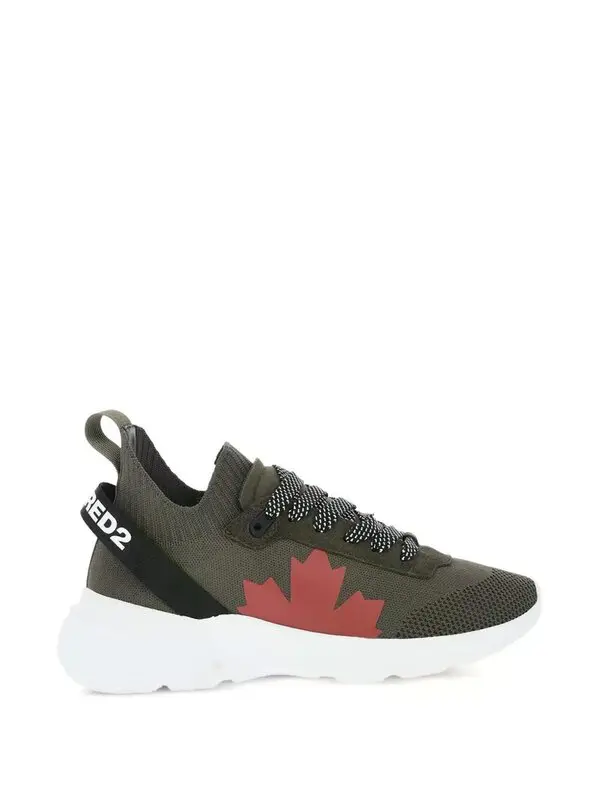 Dsquared2 Logo Print Round Toe Sneakers