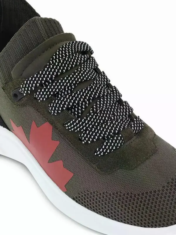 Dsquared2 Logo Print Round Toe Sneakers