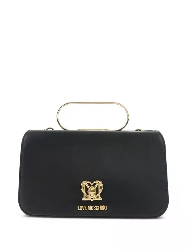 Moschino Plaque Clutch Bag - Black