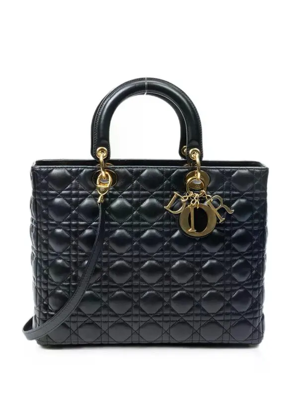 Dior Lady Large Tote Bag - Black
