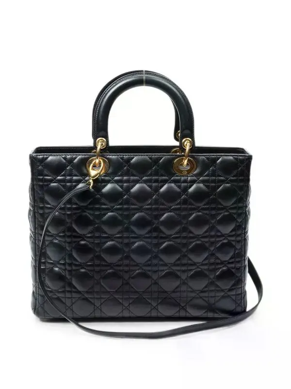 Dior Lady Large Tote Bag - Black