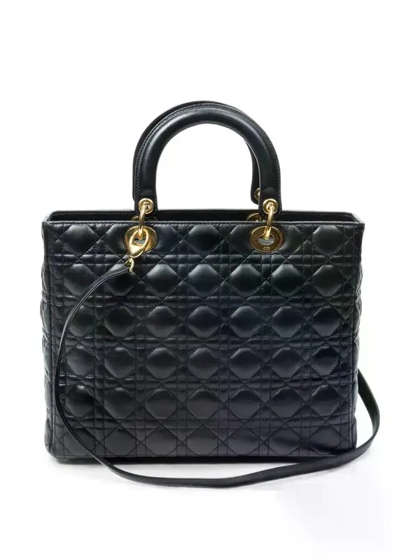 Dior Lady Large Tote Bag - Black