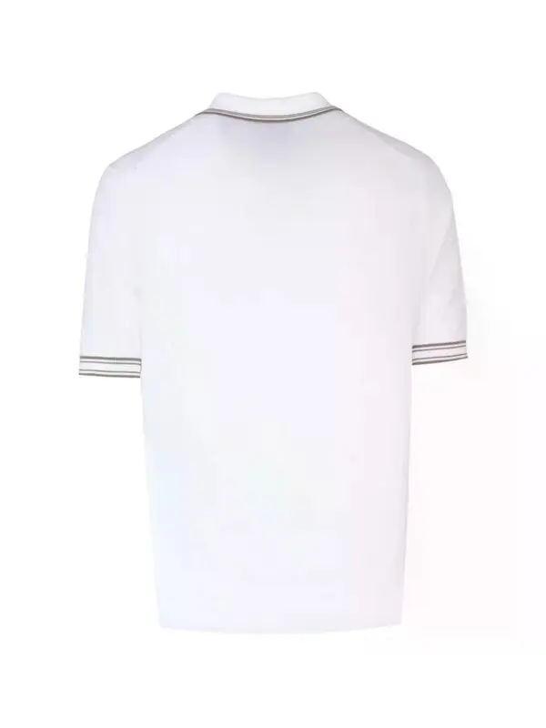 Peserico Zip-fastening Striped-trim Polo Shirt