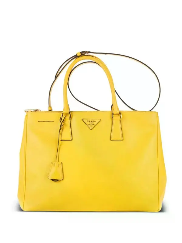 Prada Galleria Double-zip Tote Bag - Yellow