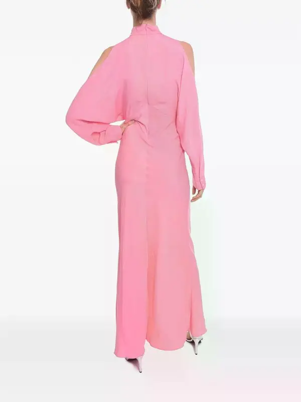 SUPER BLOND Maxi Cut-out Long-sleeve Dress - Pink