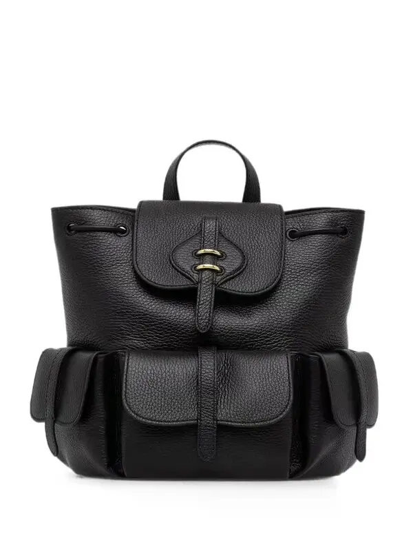 COCCINELLE Mavery Pocket Leather Backpack - Black