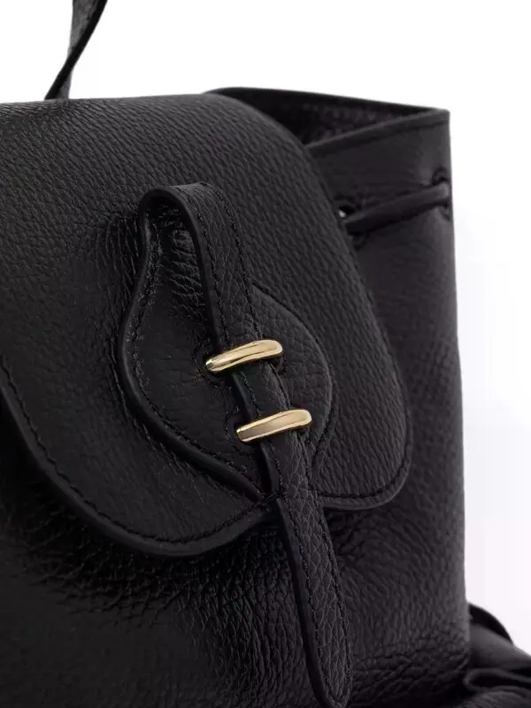 COCCINELLE Mavery Pocket Leather Backpack - Black