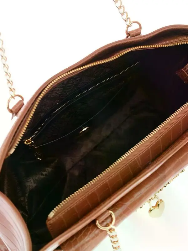 Moschino Crocodile-effect Love Tote Bag