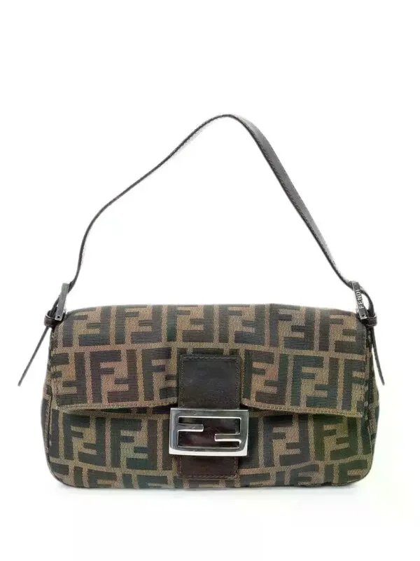 Fendi Zucca Baguette Shoulder Bag - Brown