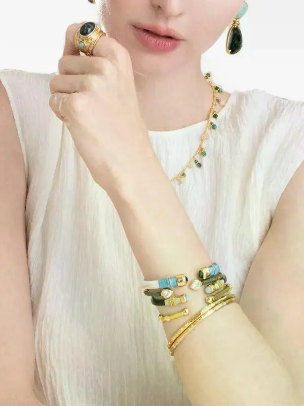 Gas Bijoux Bangle Bracelet With -tone Strass Embellishment - Gold