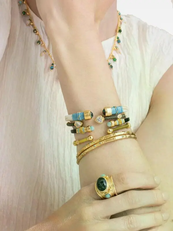 Gas Bijoux Bangle Bracelet With -tone Strass Embellishment