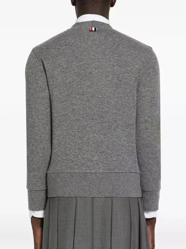 Thom Browne Cashmere Waffle Knit V-neck Cardigan