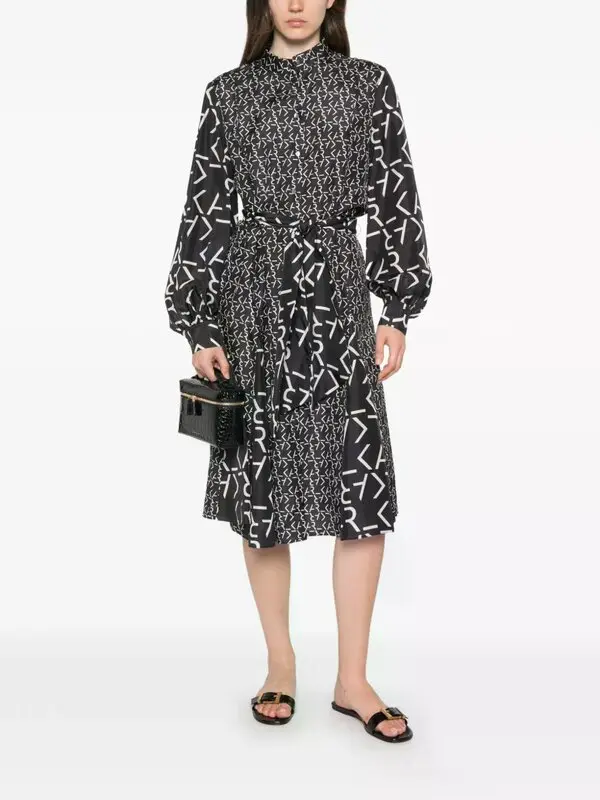 Karl Lagerfeld Logo Print Midi Dress