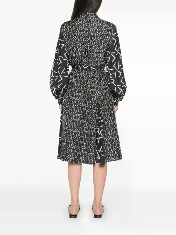 Karl Lagerfeld Logo Print Midi Dress