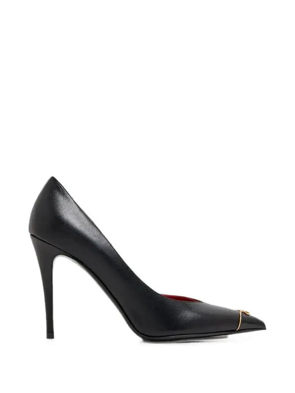 Valentino Garavani Vlogo Signature Leather Pumps - Black