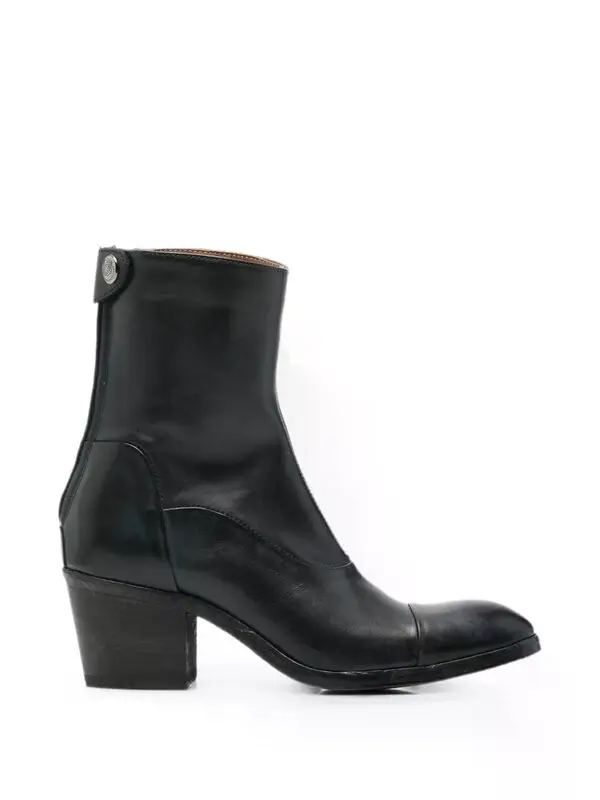 ALBERTO FASCIANI Cap-toe Rear-zip Boots - Blue
