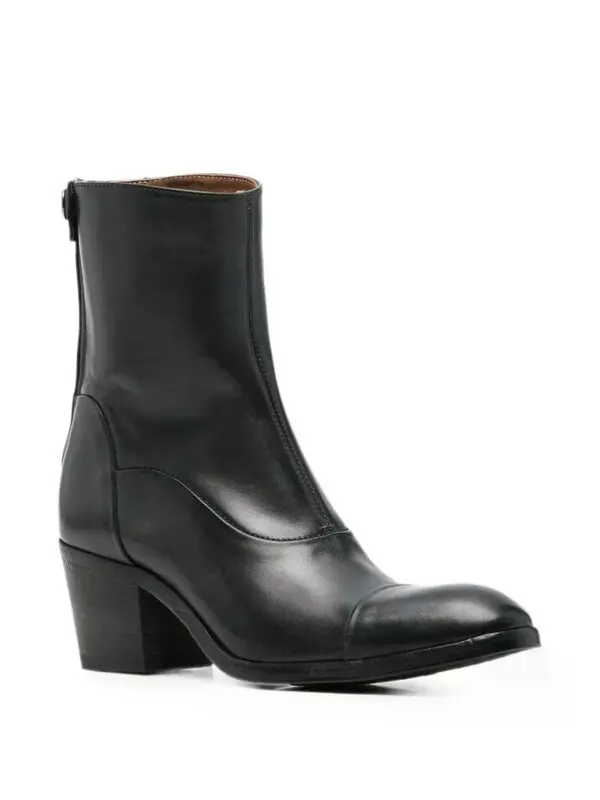 ALBERTO FASCIANI Cap-toe Rear-zip Boots