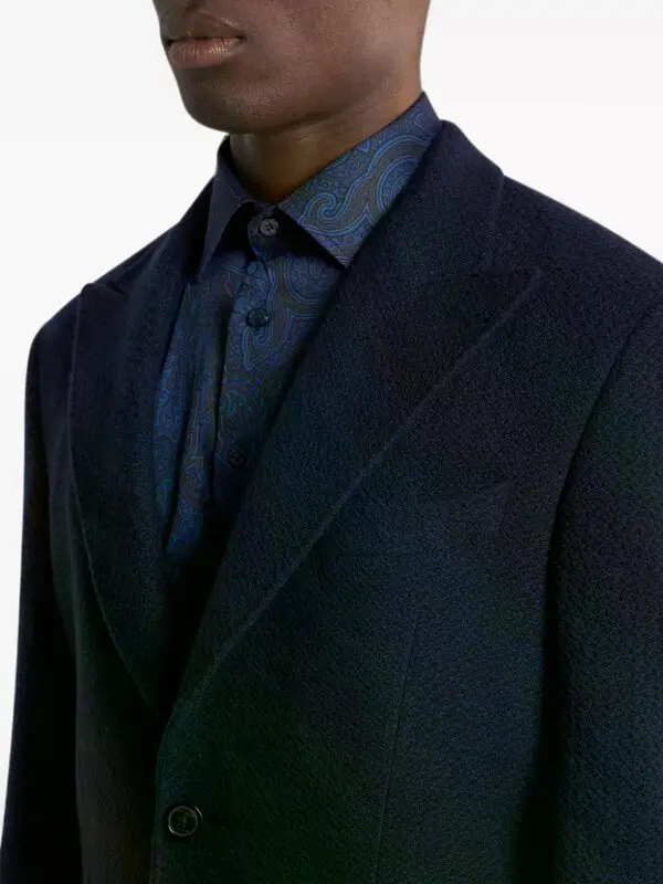 Etro Single-breasted Knit Cashmere And Wool Jacket