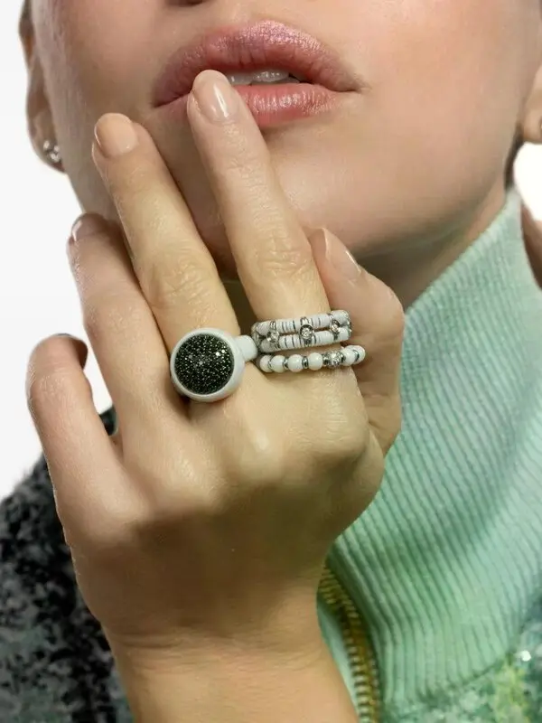 Roberto Demeglio Logo-detail Diamond Ring