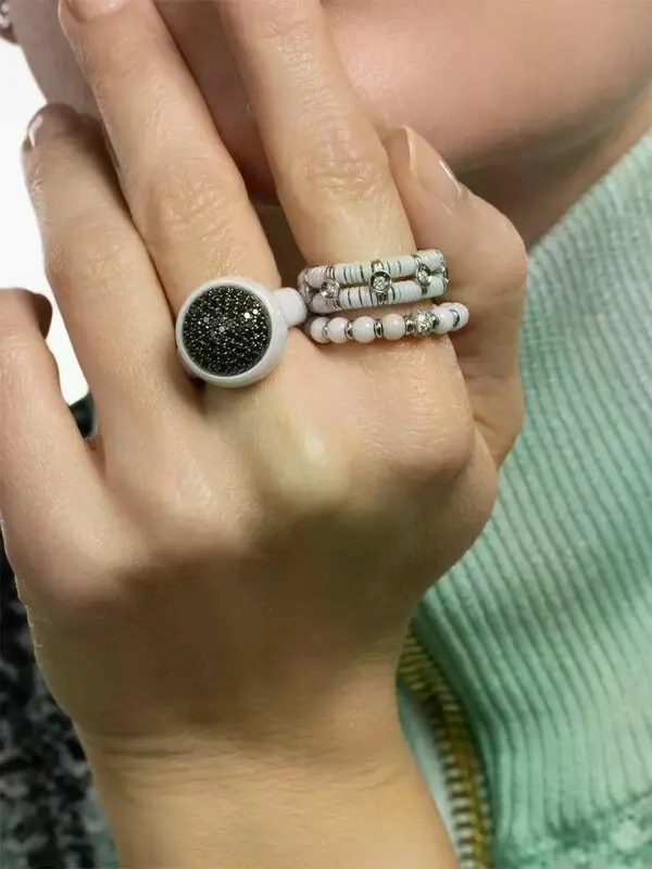 Roberto Demeglio Diamond Ring In 18k White Gold - Silver