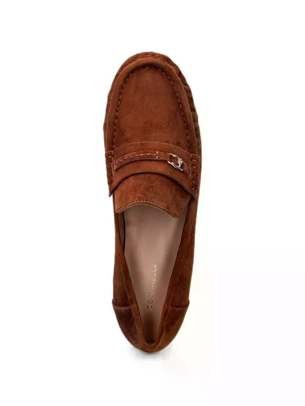 COCCINELLE Logo Plaque Suede Loafers