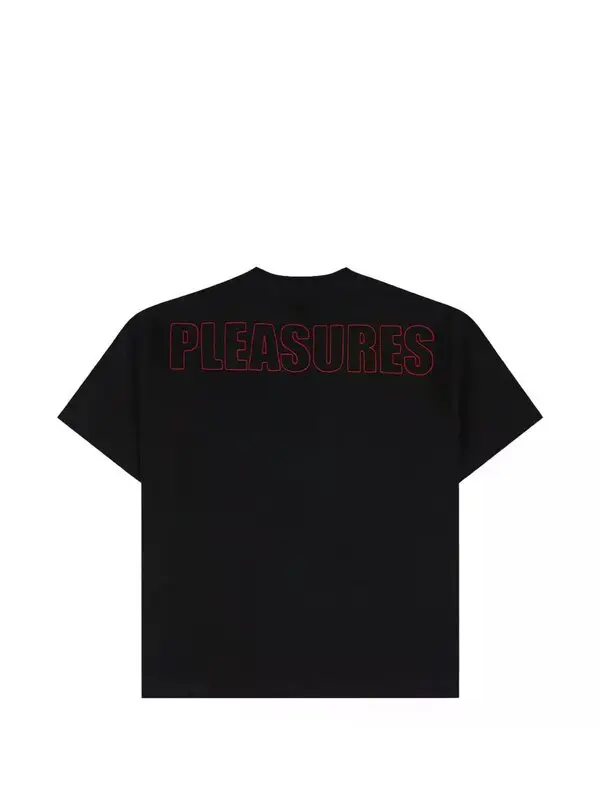 PLEASURES Logo-print T-shirt - Black
