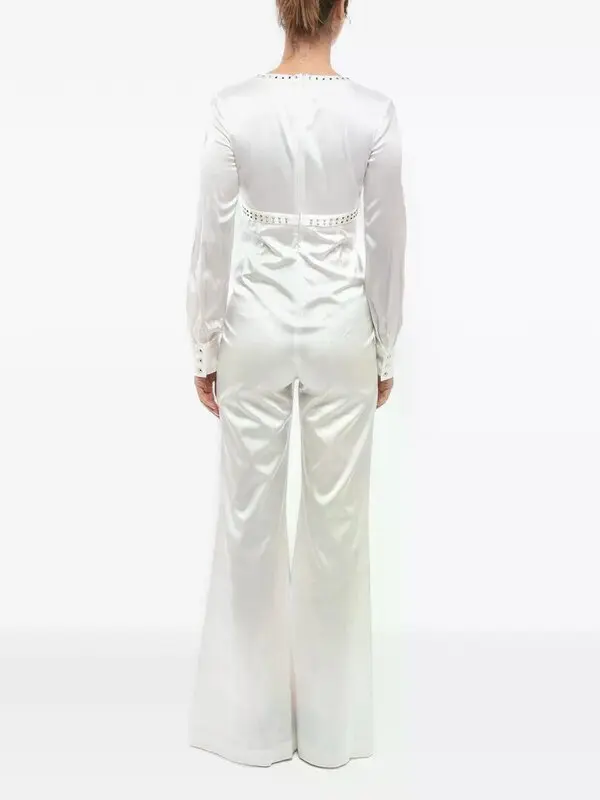 Philipp Plein Stud-embellished Satin Jumpsuit