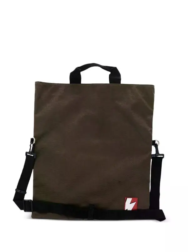 Neil Barrett Thunderbolt Patch Shoulder Bag - Brown