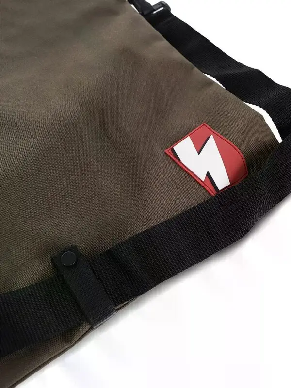 Neil Barrett Thunderbolt Patch Shoulder Bag - Brown
